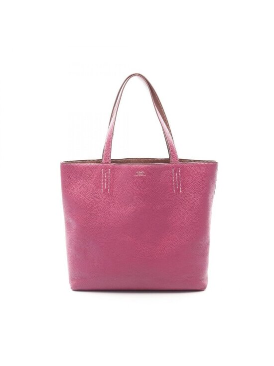 Hermes | Bags | Hermes Tote Double Sens 45 Brown Doindy Tosca Leather ...